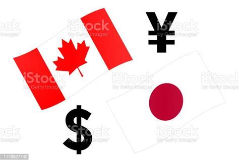 Cadjpy 외환 통화 쌍 벡터 그림입니다 캐나다와 일본 국기 달러와 엔 기호 0명에 대한 스톡 벡터 아트 및 기타 이미지 0명 1 달러 동전 캐나다 동전 개념