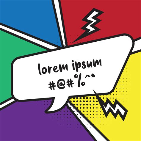 Template Comic Speech Bubbles Halftone Dot Vector Background In Pop Art