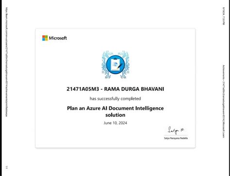 Devarasetty Rama Durga Bhavani On Linkedin Azureai Documentintelligence Microsoft Ai