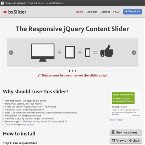 Bxslider The Responsive Jquery Content Slider Web Design Tools Jquery Slider Jquery