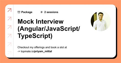 Mock Interview Angularjavascripttypescript With Priyam Mittal
