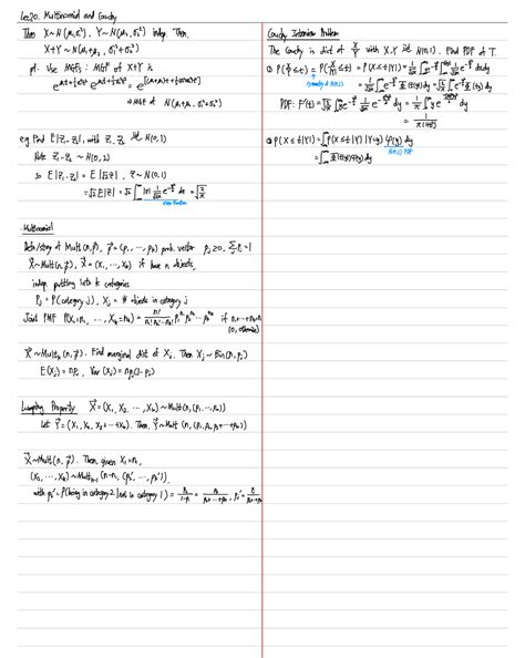 [statistics 110] 20 Multinomial And Cauchy All In