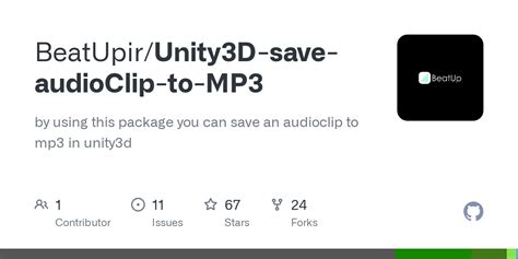 Github Beatupirunity3d Save Audioclip To Mp3 By Using This Package