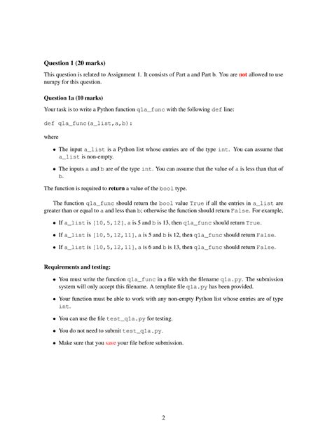 Python Practice Question 1 20 Marks This Question Is Related To