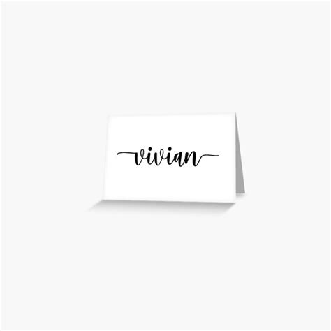 Vivian Name Label Beautiful Calligraphy Greeting Card For Sale By