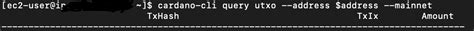 Native Assets Why Does Cardano Cli Query Utxo Address Address