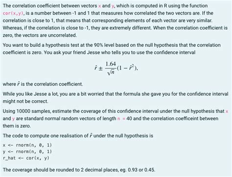 Solved The Correlation Coefficient Between Vectors X And Y
