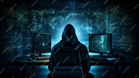 Premium Ai Image Portrait Of Anonymous Robotic Hacker Concept Of