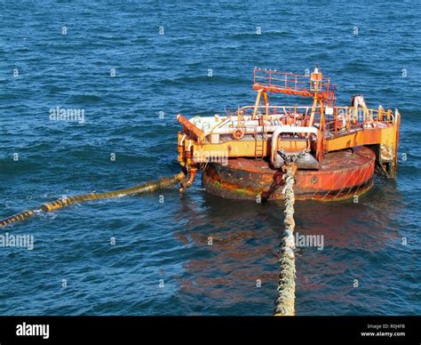 Offshore Oil Loading From Single Buoy Mooring Into Oil Tanker Single Buoy Mooring Serves As