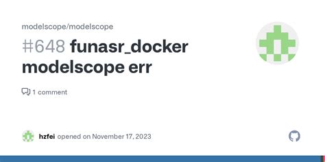 Funasr Docker Modelscope Err Issue Modelscope Modelscope GitHub