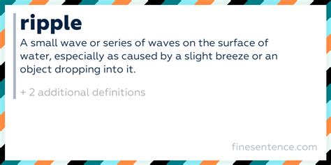 Ripple Definition Meaning And Examples In English