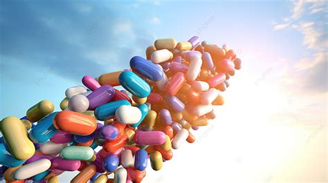공중에 떠 있는 다색 캡슐 더미의 3d 그림 캡슐 캡슐 알약 약 정제 배경 일러스트 및 사진 무료 다운로드 Pngtree