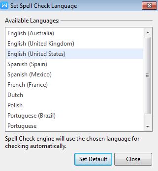 How To Change Spell Check Language