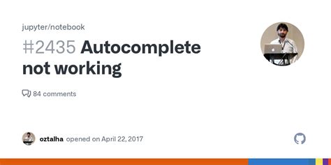 Autocomplete Not Working Issue Jupyter Notebook Github