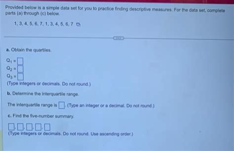 Solved Provided Below Is A Simple Data Set For You To