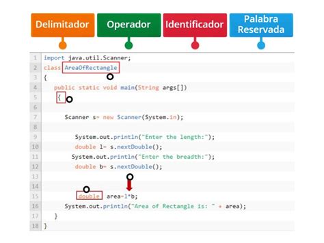 Elementos Del Lenguaje Java Labelled Diagram