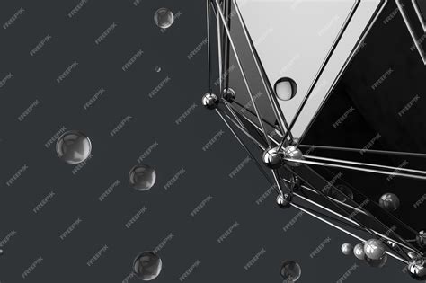 Premium Photo 3d Rendering Creative Triangle Polygon Construction