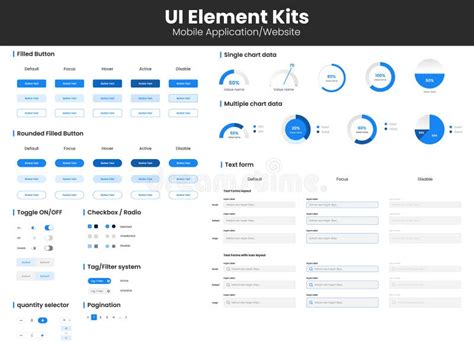 Vector Ui Elements Kit For Website Template And Mobile Application