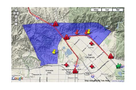 Symlar Fire Evacuation Map And Information Nbc Los Angeles