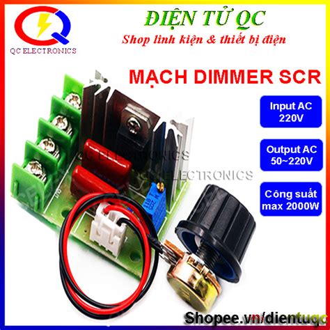 Dimer Circuit 2000w 220v Used To Adjust Motor Speed Temperature Light Detachable
