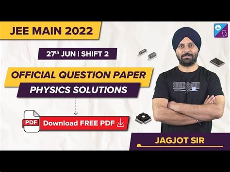 JEE Main Question Papers With Solutions PDFs Answer Keys
