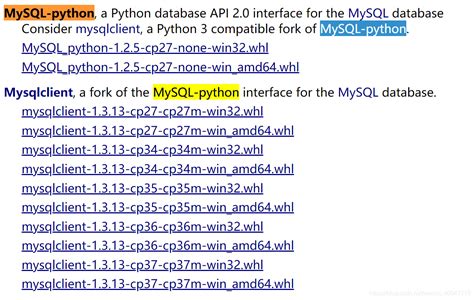 关于python37下安装mysql Python模块的问题pytest的使用python37版本的mysql Connector Pythonwhl下载 Csdn博客