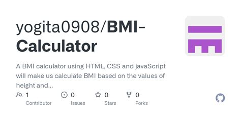 GitHub Yogita0908 BMI Calculator A BMI Calculator Using HTML CSS
