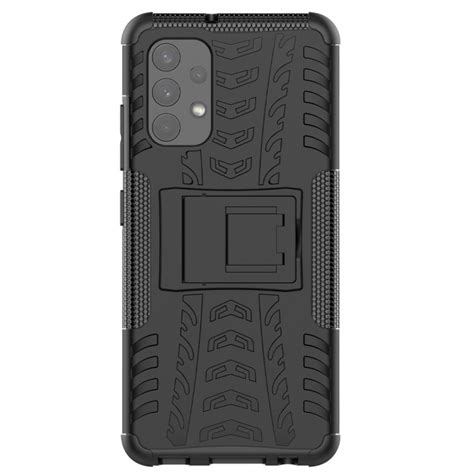 Противоударный чехол Tire Texture на Samsung Galaxy A32 4G - черный ...