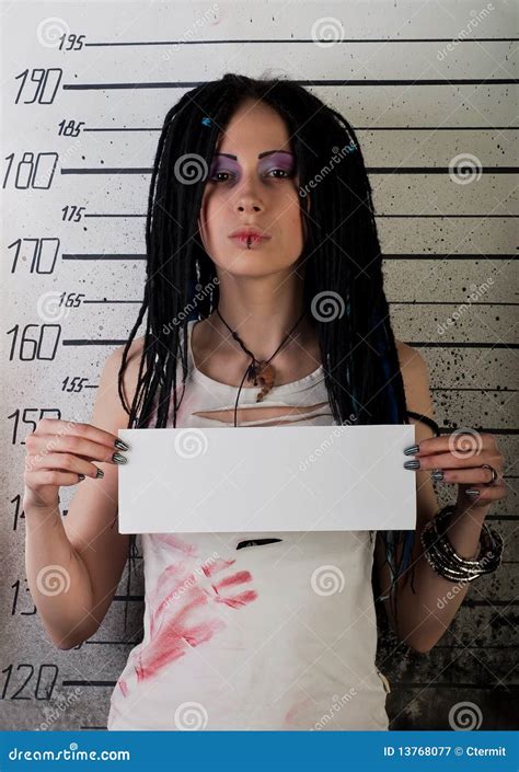 Mädchen Im Gefängnis Profilfoto Stockbild Bild Von Mode Erwachsener