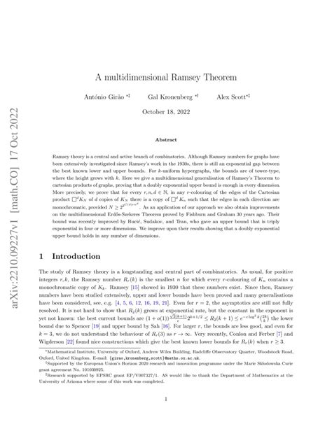 A Multidimensional Ramsey Theorem Deepai