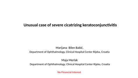 Pdf Unusual Case Of Severe Cicatrizing Keratoconjunctivitis