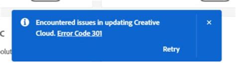 Solved Error 304 Code For Update Failed Adobe Product Community