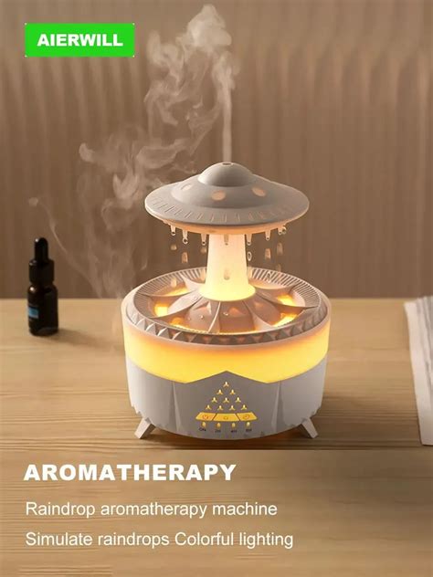 Aierwill Ufo Air Humidifier Ultrasonic Aromatherapy Diffuser Atomizer