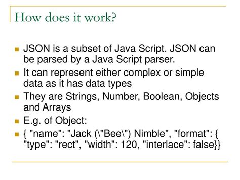PPT JSON Java Script Object Notation PowerPoint Presentation Free Download ID