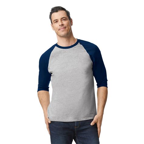 Gildan Heavy Cotton Adult 34 Raglan T Shirt Carolina Made