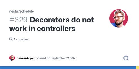 decorators do not work in controllers · issue 329 · nestjs schedule