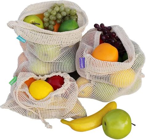 Reusable Cotton Mesh Produce Bags 100 Organic Cotton