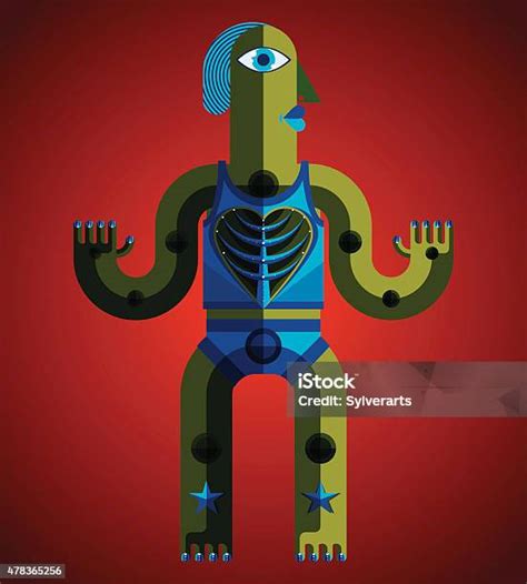 역동적이고 벡터 일러스트 기하학적 큐비즘 스타일 아바타 2015년에 대한 스톡 벡터 아트 및 기타 이미지 2015년 가공의