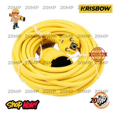 Jual Kabel Listrik Mm X M Ekstensi Perpanjangan Extension Cord Krisbow Kota Bandung