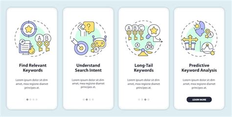 Premium Vector 2d Icons Representing Ai For Seo Mobile App Screen Set Walkthrough 4 Steps