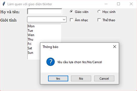 Python Thư viện tkinter ngoccse edu vn