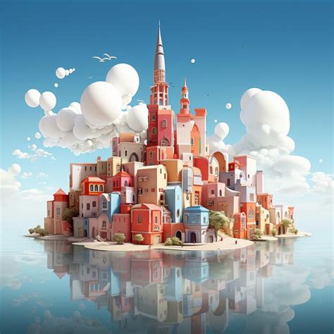 Premium Ai Image 3d Rendering Of Dubai