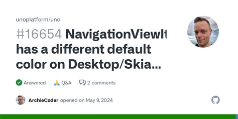 Navigationviewitem Has A Different Default Color On Desktopskia Than Winappsdk · Unoplatform