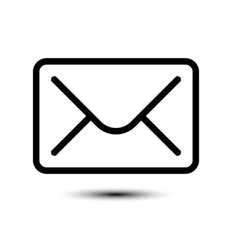 Trendy Email Icon Message Icon Mail Icon Inbox Sign Messaging Symbol Envelope Black And