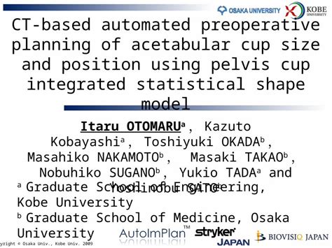 Ppt Ct Based Automated Preoperative Planning Of Acetabular Cup Size