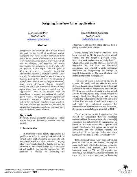 Pdf Designing Interfaces For Art Applications