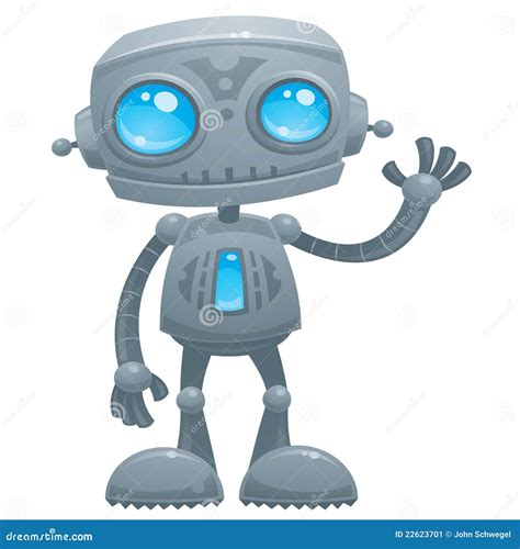 Waving Robot Stock Vector Illustration Of Android Smile 22623701