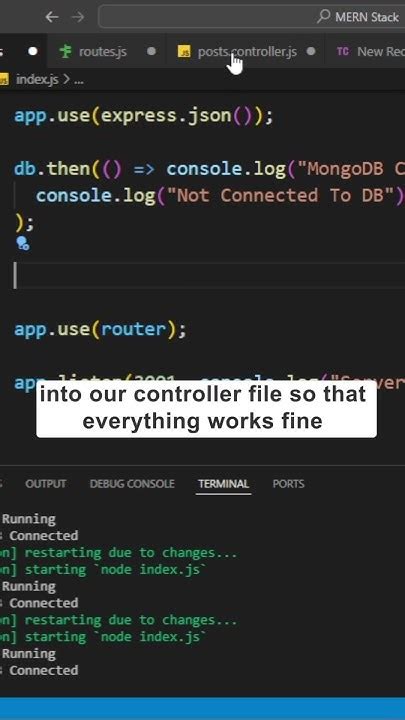 Controllers In Mern Stack Mernstack Webdevelopment Nodejs Javascript Youtube