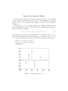 Discrete Time Signals Matlab Discrete Time Signals Matlab Pdf PDF PRO