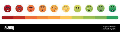 Color Scale Faces Emotions Set Stock Vector Image And Art Alamy